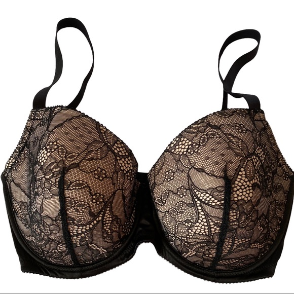 Parfait | Intimates & Sleepwear | Parfait Black Nude Lace Bra 32ff ...